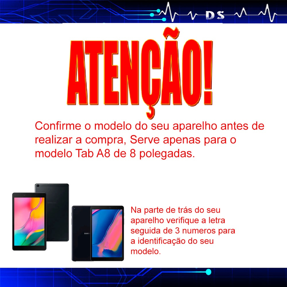 Capa Para Samsung Galaxy Tab A 8 0 T290 T295 T297 2019 Sm T290 No Shoptime