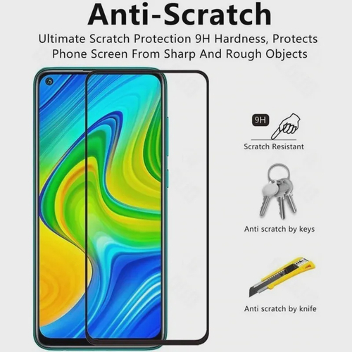 Película De Vidro 9d Full Glue Xiaomi Redmi Note 9 Cobre Toda Tela No