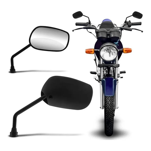 Par Espelhos Retrovisor Modelo Mini Cg Titan 125 2000 Rosca Motos Honda
