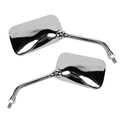 Espelho Retrovisor Mini Cromado Twister Cb 300 Falcon Titan Rosca Motos