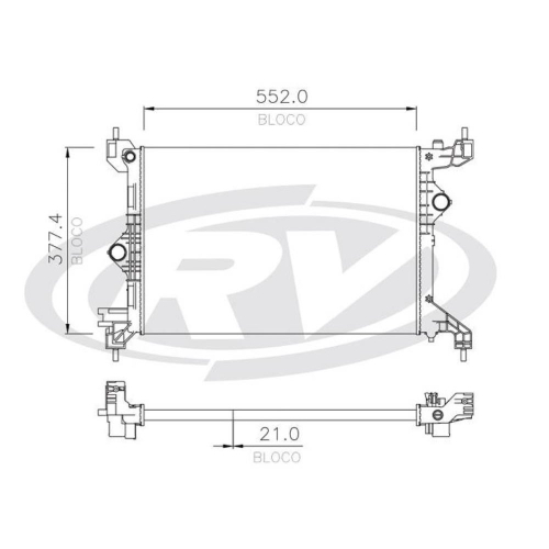 Radiador Chevrolet Cobalt 1.4/1.8 2012-2016 no Shoptime
